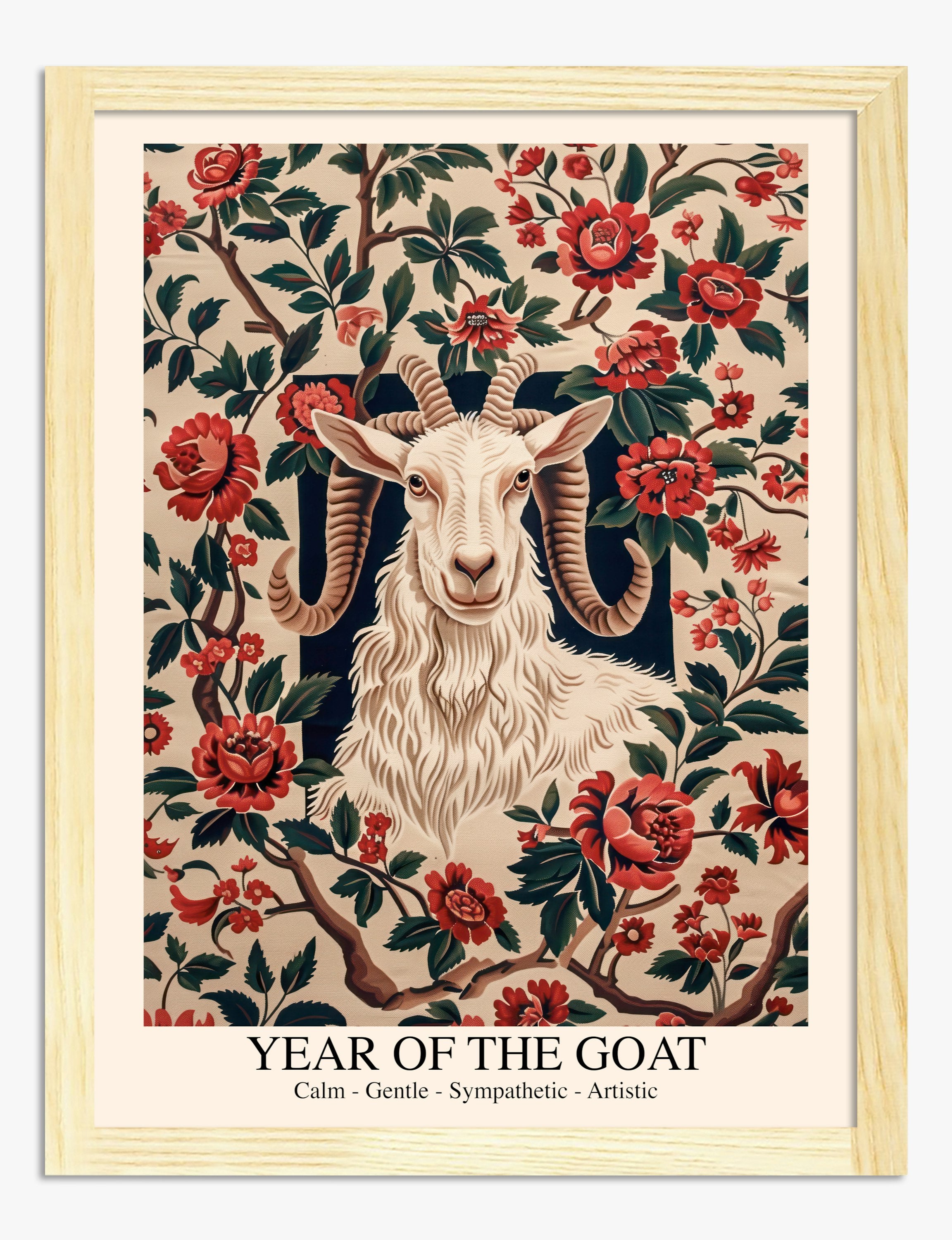 Goat & Roses Lunar Year Art Print – Fab