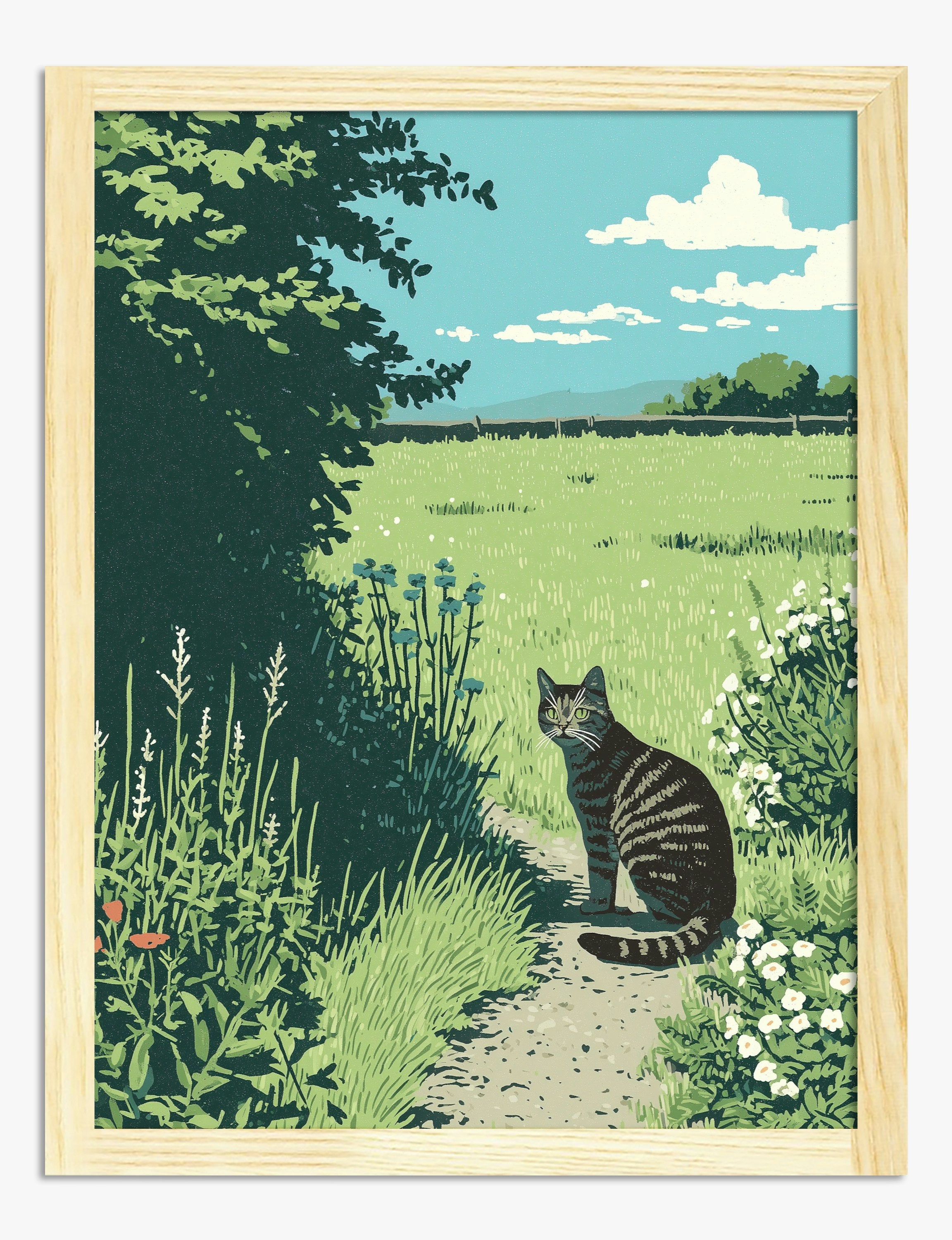 Serene Pathway Cat Art Print – Fab